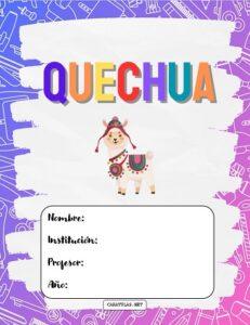 llᐈ Carátulas de Quechua para Secundaria [2023] - Descargar
