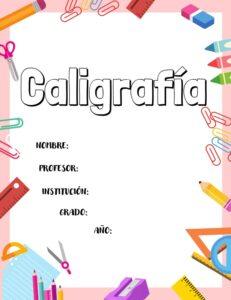llᐈ Carátula para Caligrafía Primaria Imprimir - p/Descargar