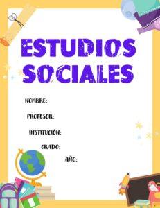 llᐈ Carátulas de Estudios Sociales para Imprimir - en Word